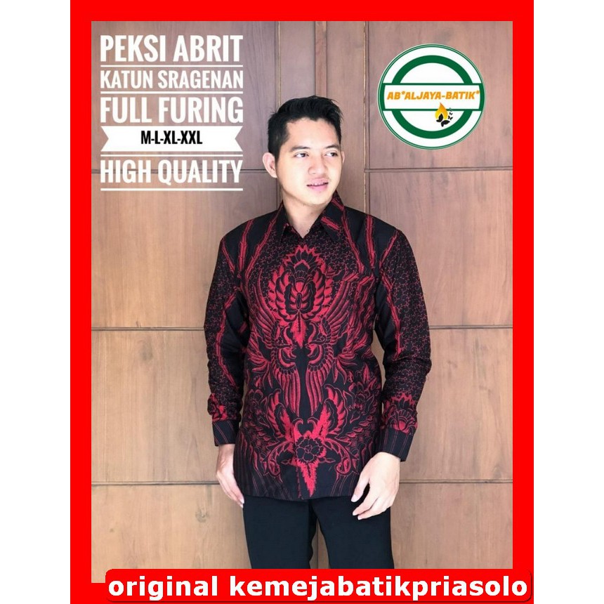 Jual ATASAN BATIK PREMIUM KEMEJA BATIK SOLO Lengan Panjang Lapis Furing ...