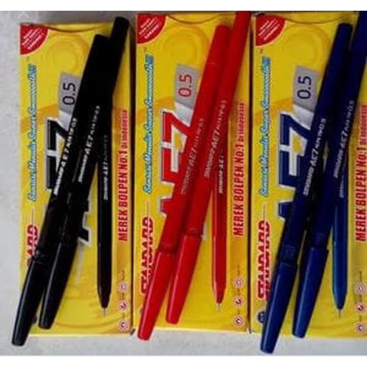 Jual Pulpen Bolpen Ball Point Standard AE7 0.5mm | Shopee Indonesia