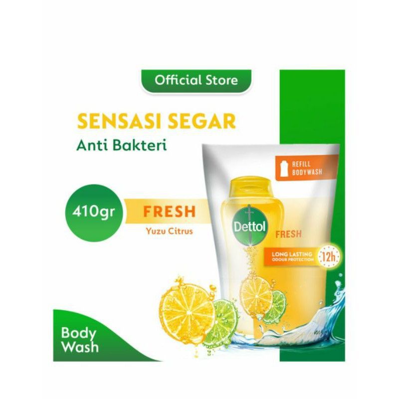 Jual DETTOL BODY WASH REFILL SBUN MANDI 410ml | Shopee Indonesia