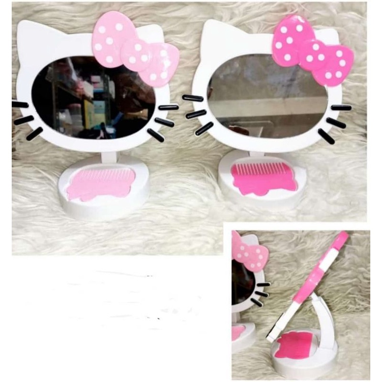 Jual Kaca duduk Plus sisir hello kitty | Shopee Indonesia