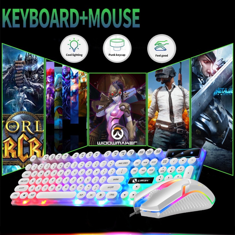 Jual Keyboard Mechanical Computer Set RGB Gaming Mouse Dan Keyboard USB ...