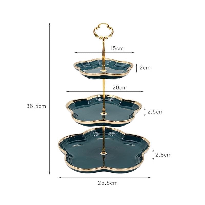 Jual 2 tingkat dan 3 tingkat Tier Ceramic Cake Stand • Nampan Kue Susun Tingkat • Wadah Saji Kue ...