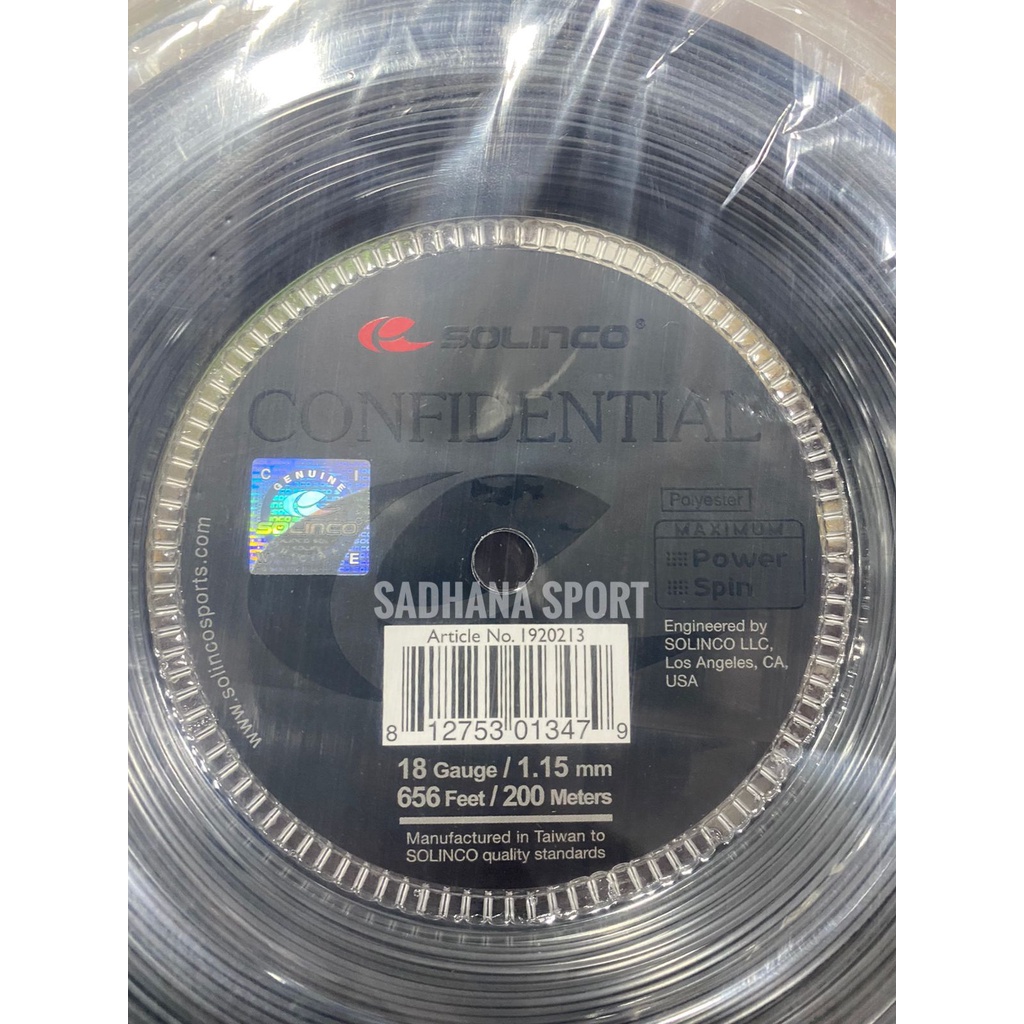 Jual Senar Raket Tenis Solinco CONFIDENTIAL 12m | Shopee Indonesia
