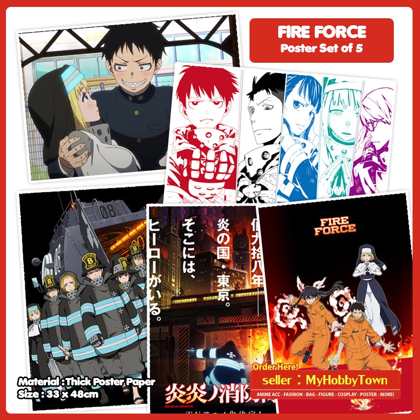 Jual Poster Anime Fire Force Set Of 5 | Shopee Indonesia