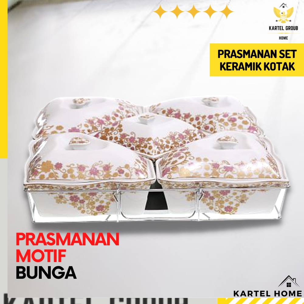 Jual HOME Tempat Saji Makanan Prasmanan Kotak Keramik Tempat Lauk Mewah ...
