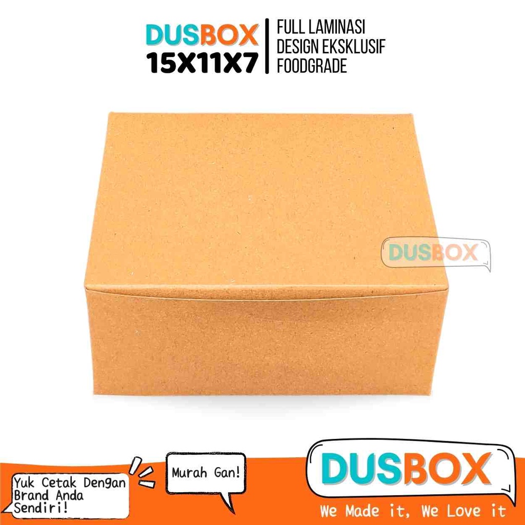 Jual Box Kemsan Nasi Polos 15 x 11 x 7 / Dus Kue / Dus cemilan / Box ...