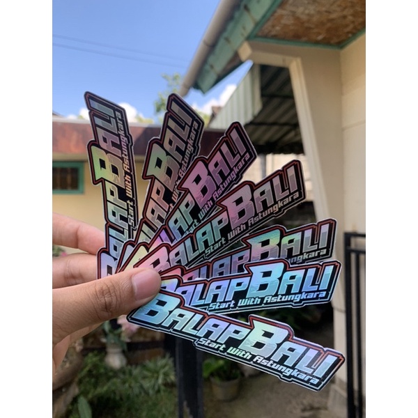 Jual Sticker Hologram BALAP BALI “Start With Astungkara” | Shopee Indonesia