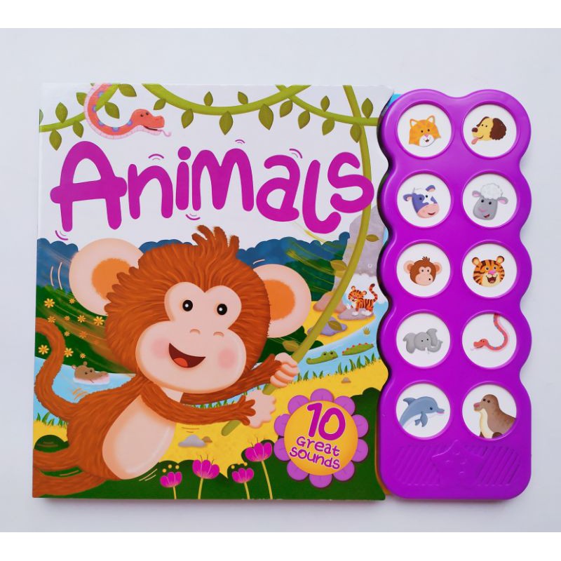 Jual Sound Board Book with 10 Animals / Wild Animals sounds ...
