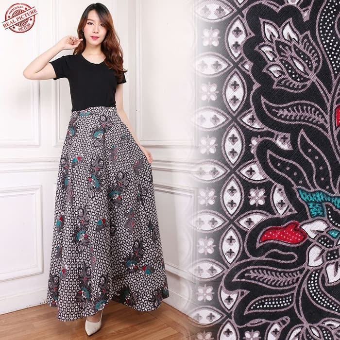 Jual ROK MAXI Yuan Rok lilit batik maxi payung panjang Fit to XL IWAZAH ...