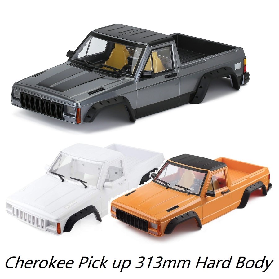 Jual Cherokee Pickup Hard Body Truck Car Shell 1/10 RC Crawler WB 313mm ...