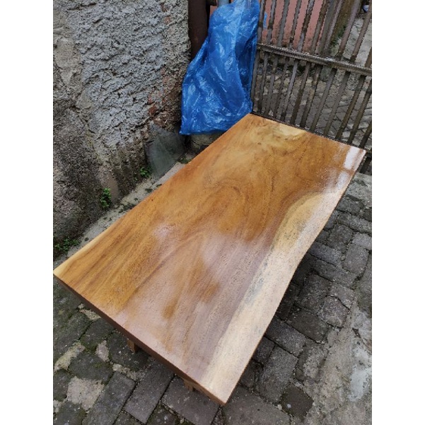 Jual Top Meja / Top Table Kayu Solid Trembesi | Shopee Indonesia