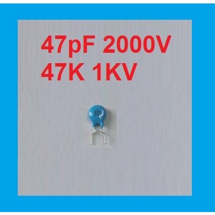 Jual Capacitor 47K 47Pf 2000V 2Kv Biru Nivic00 Murah | Shopee Indonesia