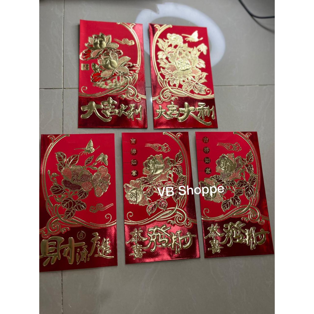 Jual Angpao uang imlek amplop hoki gong xi bunga emas besar merah bao ...