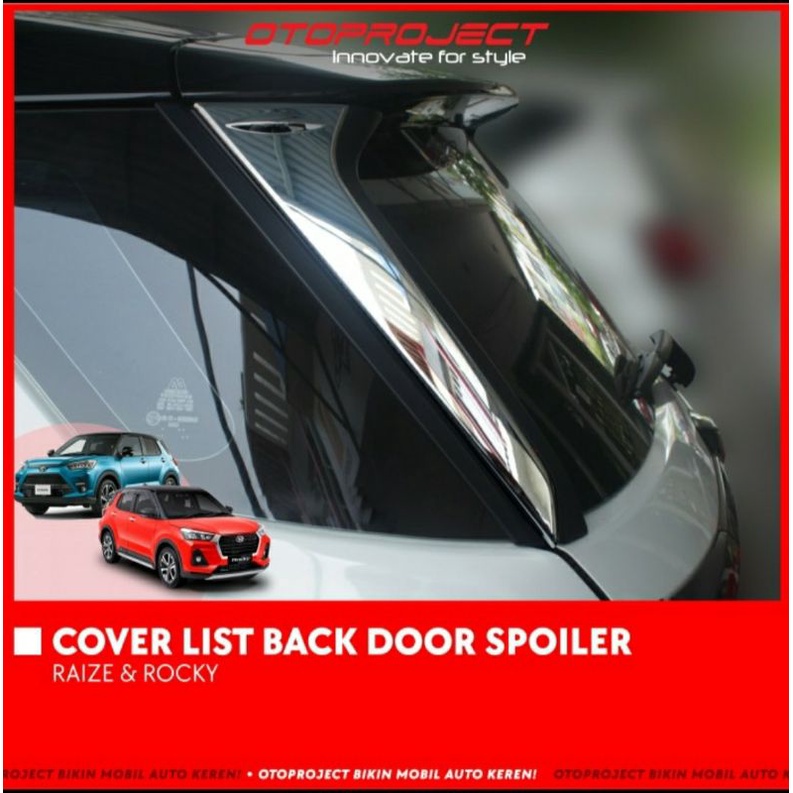 Jual Cover List Back Door Spoiler Otoproject Toyota Raize | Shopee ...
