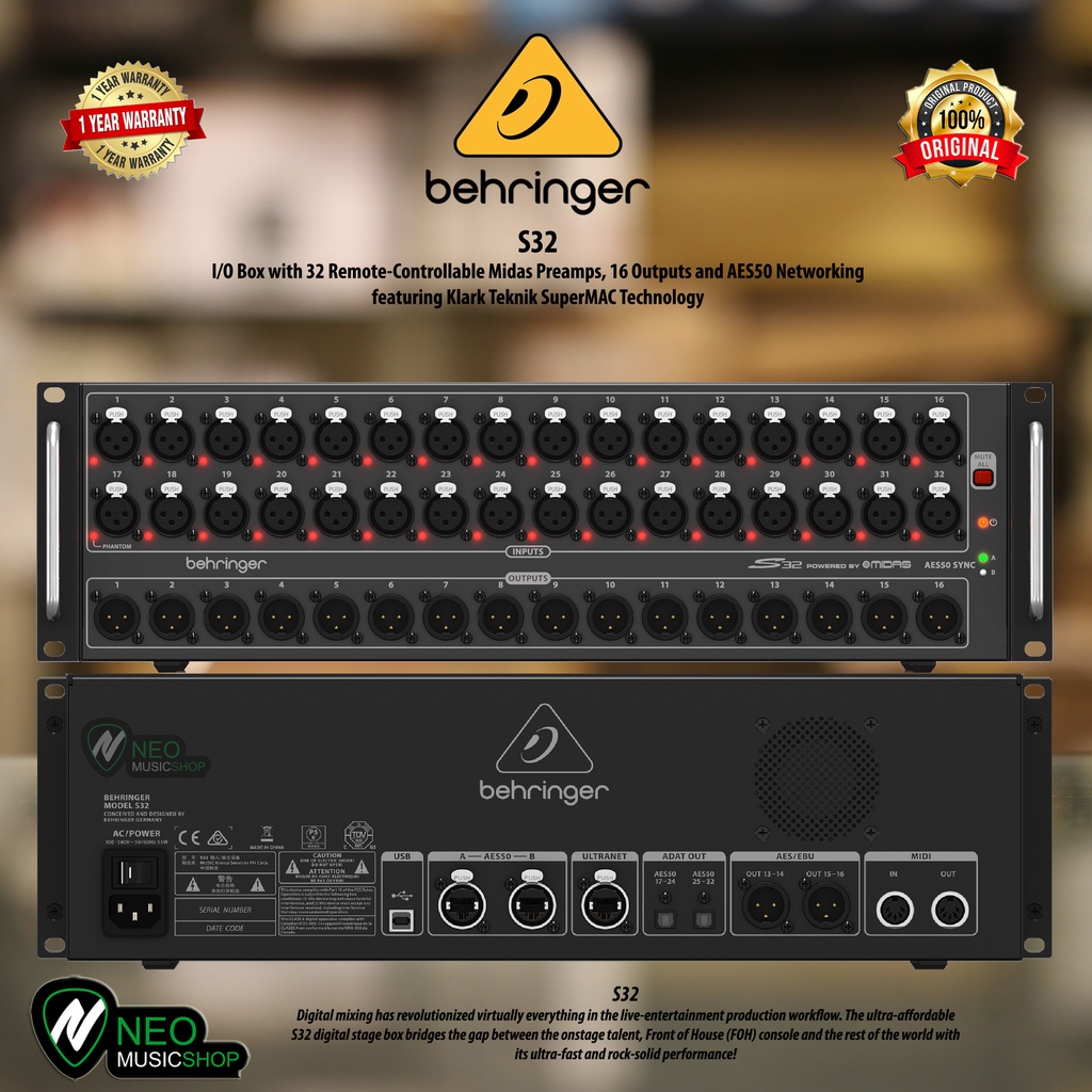 Jual Behringer S32 32-Channel Digital Snake | Shopee Indonesia