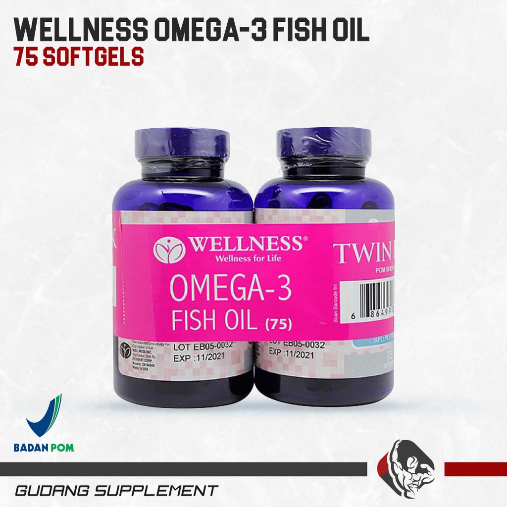 Jual Wellness Omega 3 1000 Mg 75 Softgels EPA & DHA Minyak Ikan Buy 1 ...