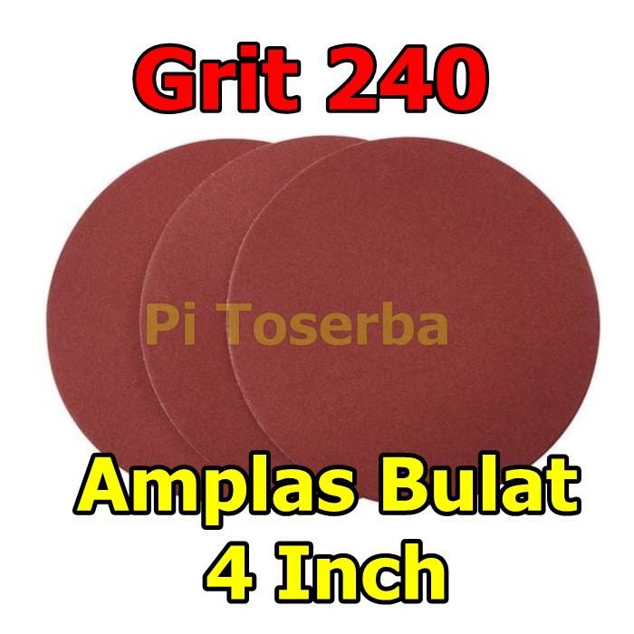 Jual Amplas Bulat Grit 240 Tempel 4 Inchi | Shopee Indonesia