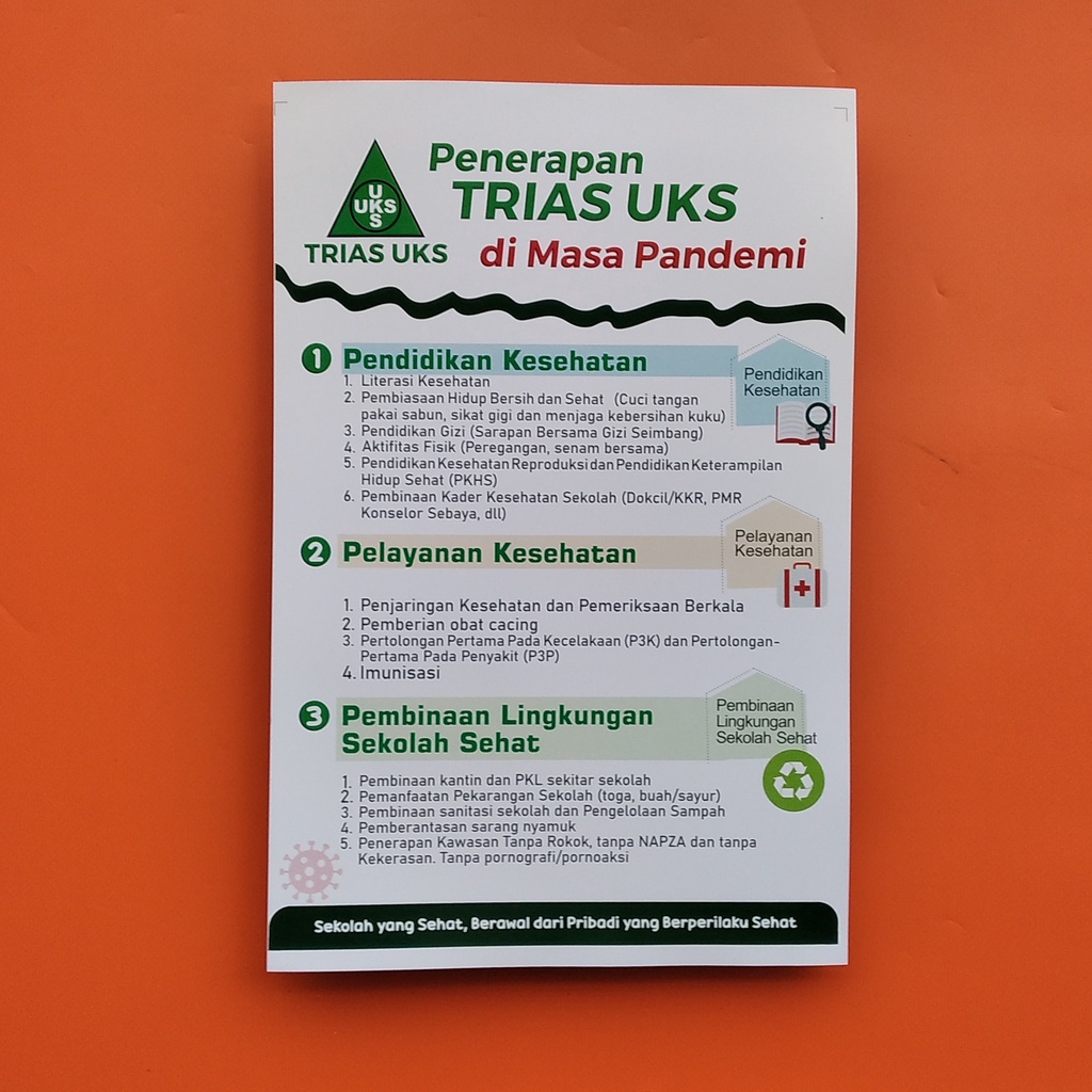 Jual Poster Trias UKS - Poster Penerapan Trias UKS di Masa Pandemi ...