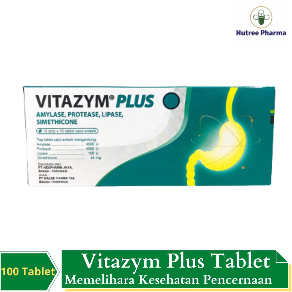Jual VITAZYM PLUS BOX ISI 100 TABLET | Shopee Indonesia