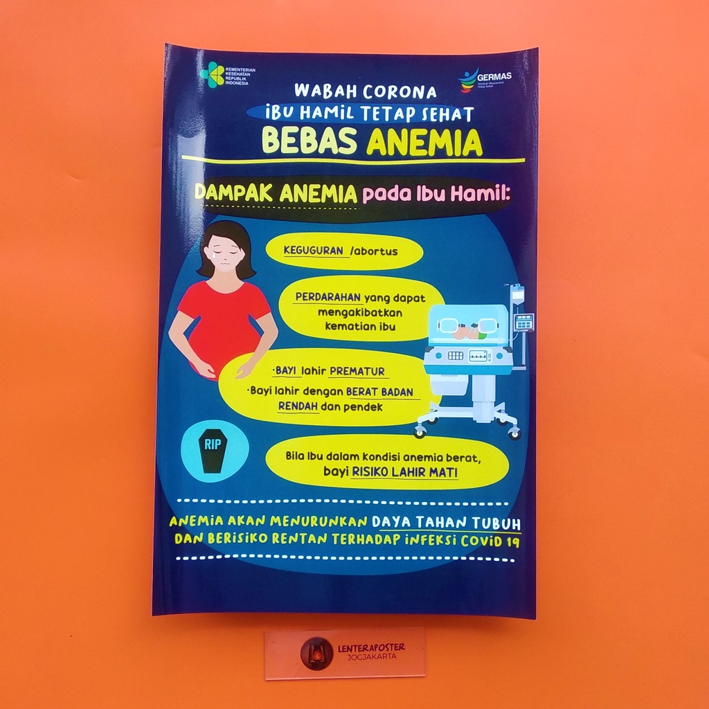 Jual Poster Kesehatan - Poster Anemia Ibu Hamil : Poster Dampak Anemia ...