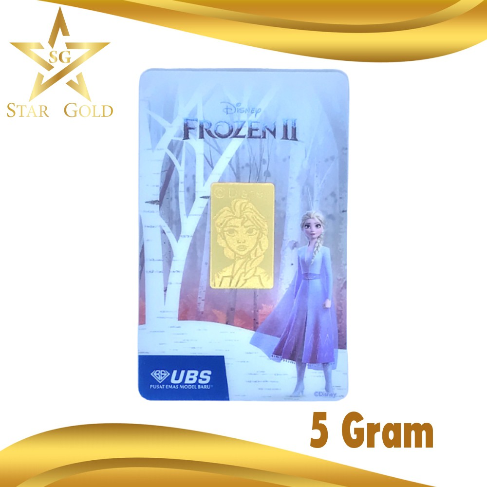 Jual Star Gold Logam Mulia Ubs Disney Frozen Elsa 5 GR 5 GRAM | Shopee ...