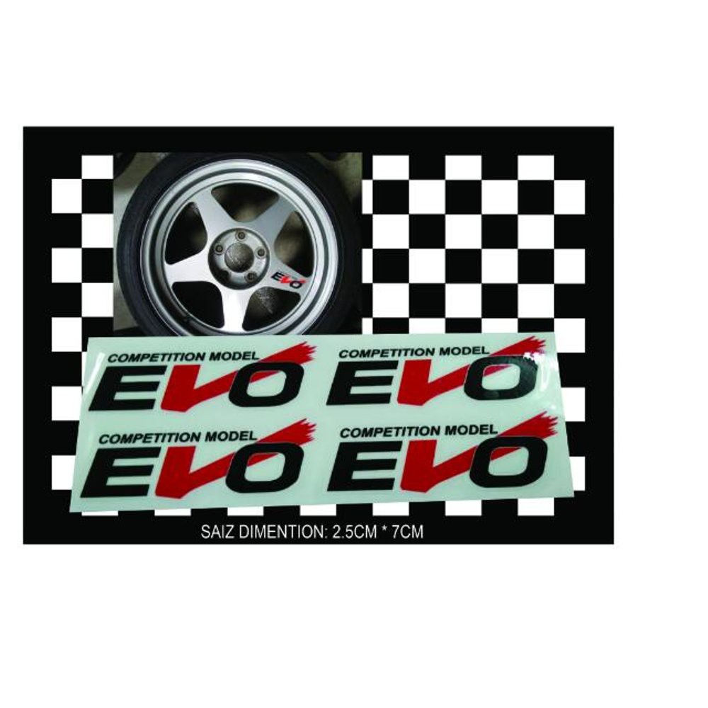 Jual stiker rim velk mobil evo competition model | Shopee Indonesia
