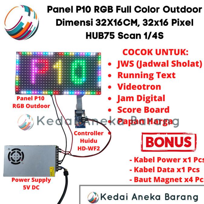 Jual Panel Module Modul LED P10 Running Text SMD RGB Outdoor | Shopee ...