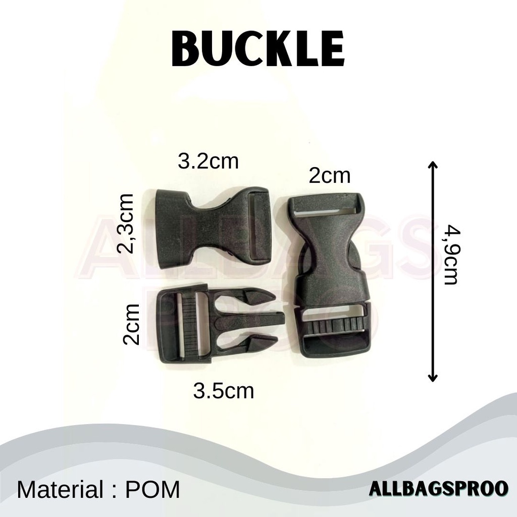 Jual Kunci Sodok Gesper Buckle/Kunci Sodok Asetal Acetal Untuk Tas Size ...