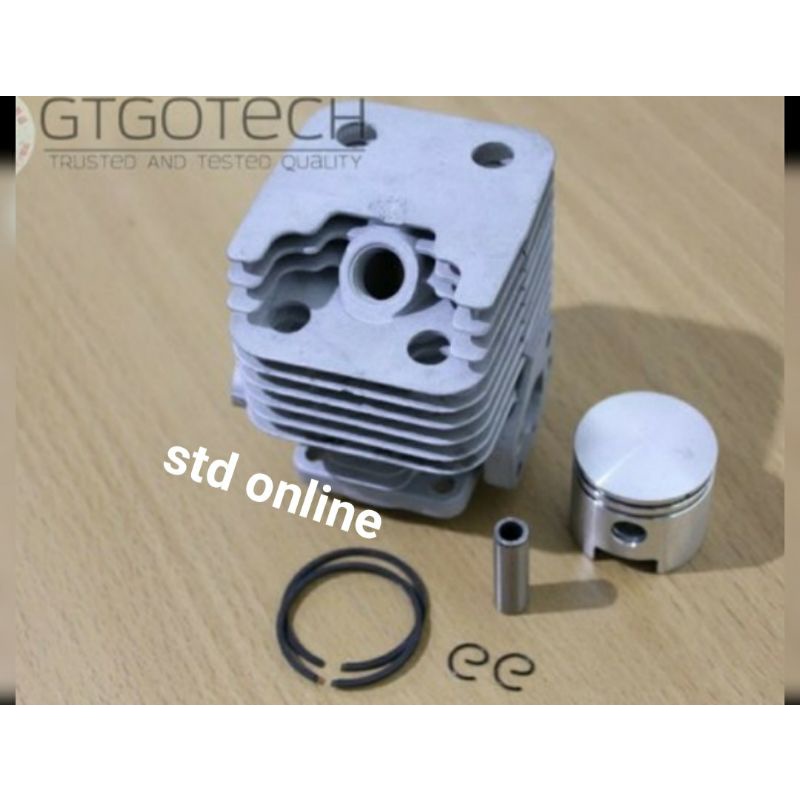 Jual 328 cylinder blok assy + piston + ring set model old rata untuk mesin potong rumput 2tak ...