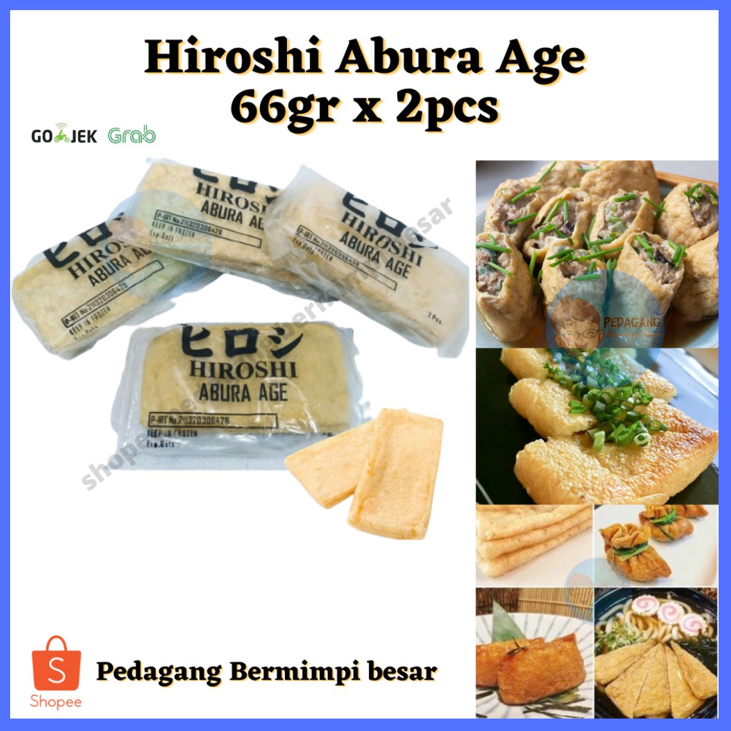 Jual Hiroshi Abura Age 66gr x 2pcs | Aburage | Tahu Jepang | Shopee Indonesia