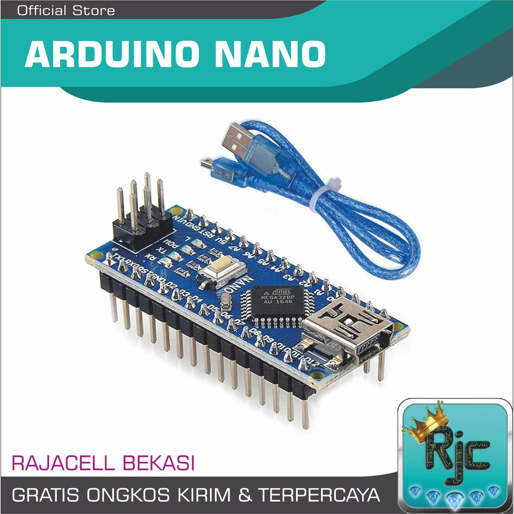 Jual Arduino Nano R3 Atmega328 5V 16Mhz CH340 + Kabel data mini USB ...