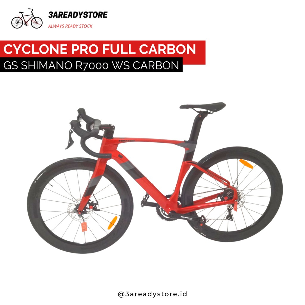 Jual SEPEDA TWITTER CYCLONE PRO FULL CARBON SHIMANO R7000 22s Wheel ...