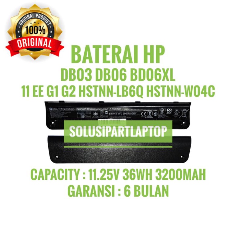 Jual BATERAI HP DB03 DB06 DB06XL 11 EE G1 G2 HSTNN-LB6Q HSTNN-W04C ORI ...