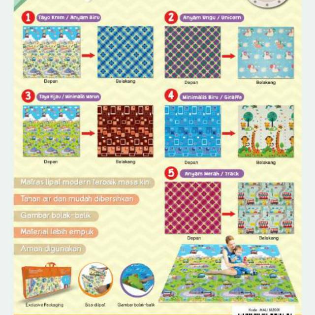 Jual PLAYMAT Bayi - matras lipat alas lantai anak evamatic surabaya ...
