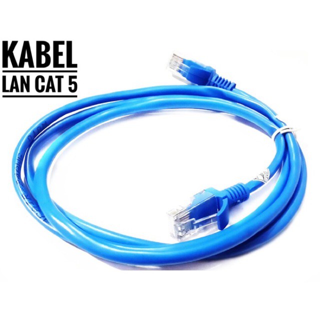 Jual CABLE UTP LAN CAT 5 3M KABEL LAN PATCH 3 METER | Shopee Indonesia