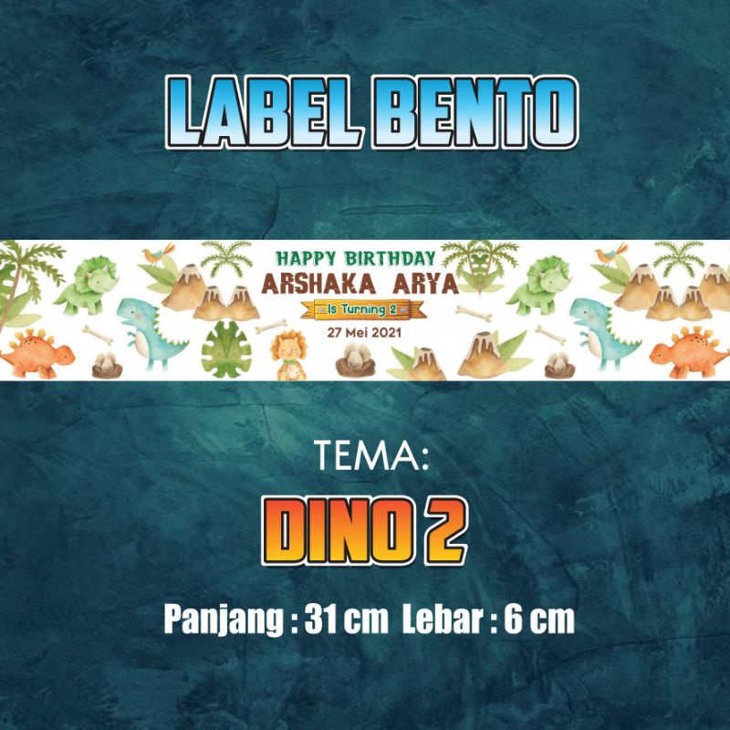 Jual Label Nasi Box Kotak Makan Bento Paperbelt Ultah Ulang Tahun Anak ...