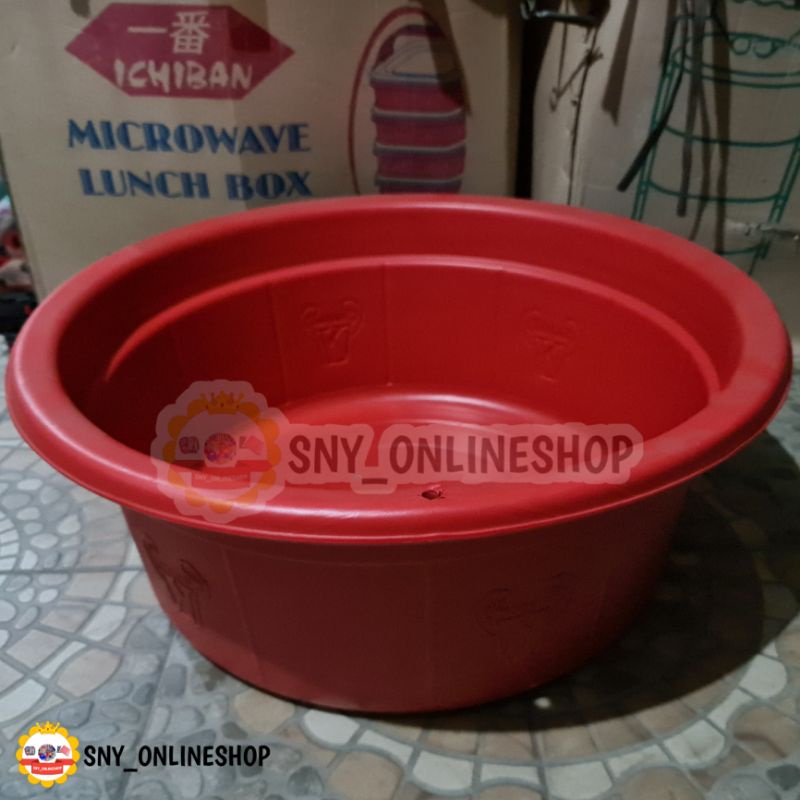 Jual Ember / Baskom Bak Cuci Baju Bulat Anti Pecah 70cm Merah USA ...