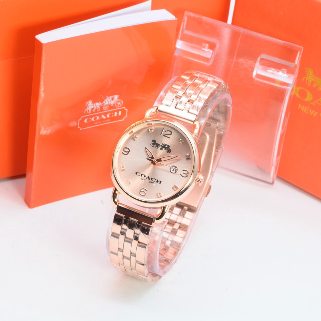 Jual [ COD ] JAM TANGAN FASHION WANITA COACH C4958 RB TANGGAL AKTIF ...