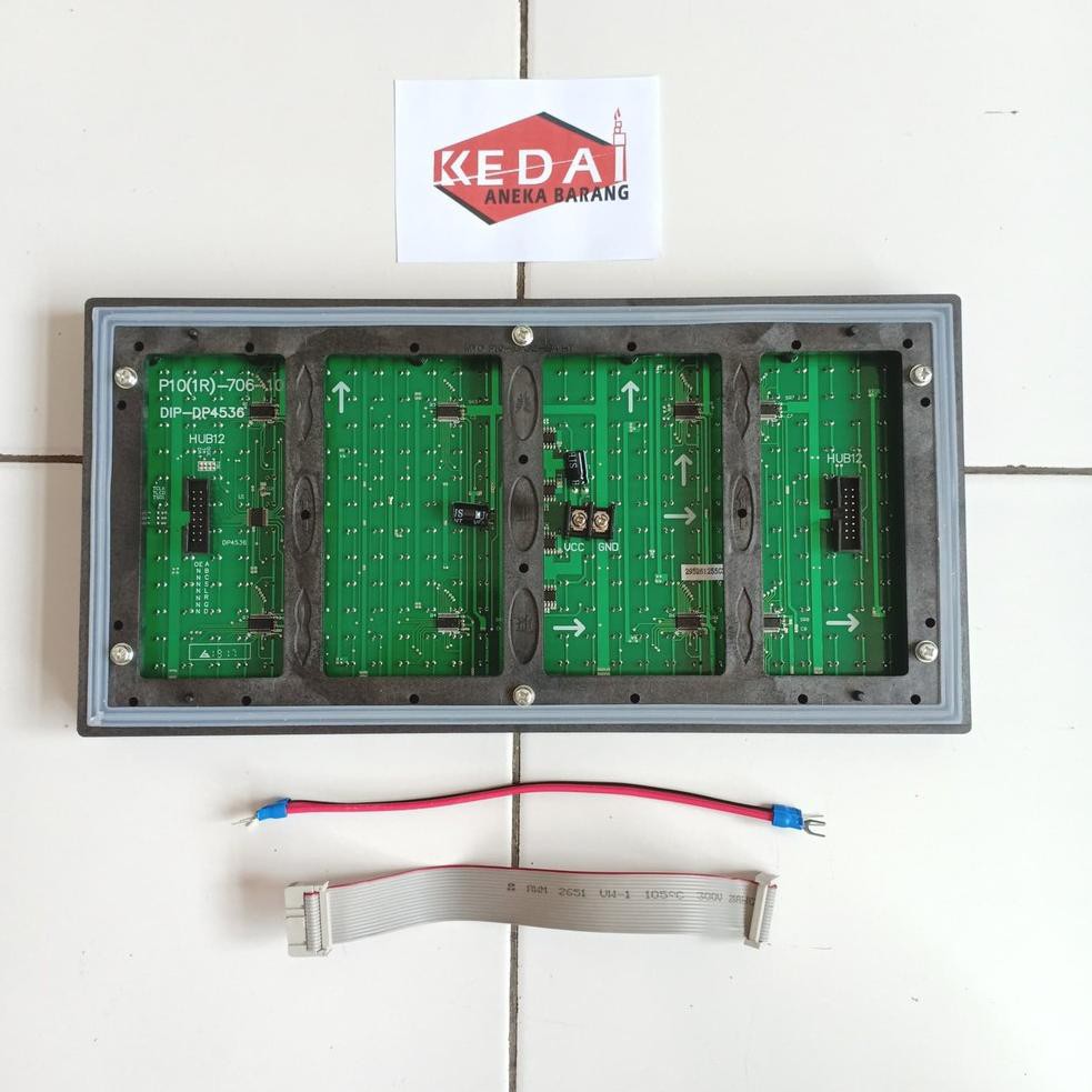 Jual Panel Module Modul LED P10 Running Text DIP Hijau Green Outdoor ...