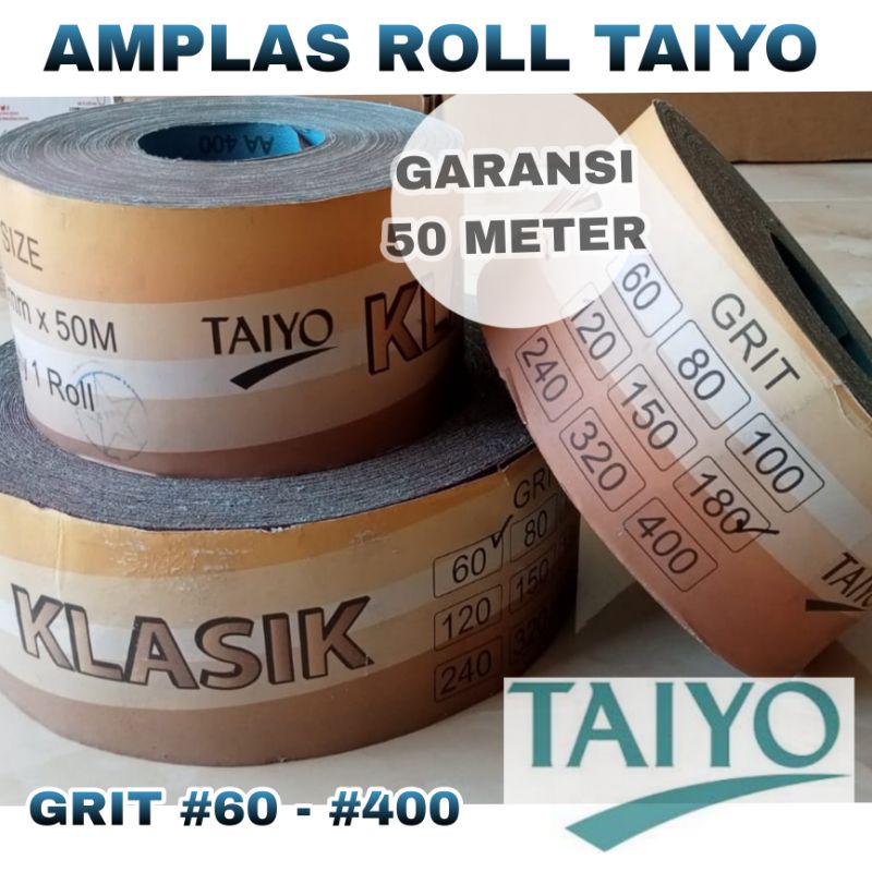 Jual Amplas Roll Kain Meteran Grit 60 80 100 120 150 180 240 320 400 | Shopee Indonesia