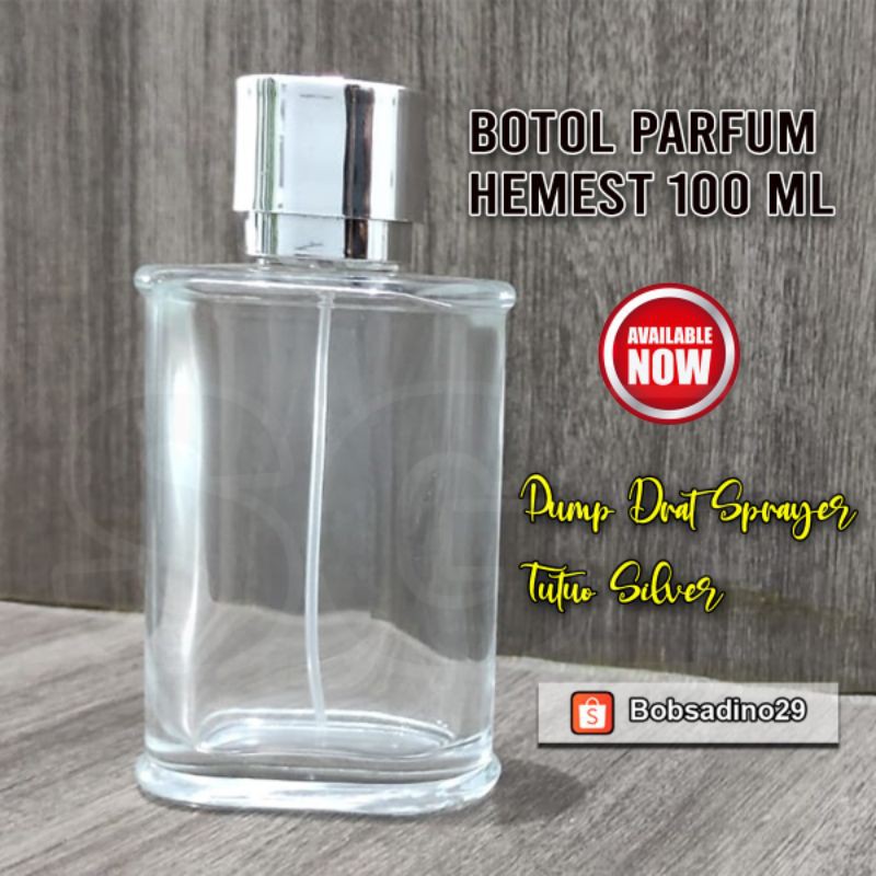 Jual Botol Kotak Hermest drat 100ml/Botol Drat bening 100ml/Refill ...
