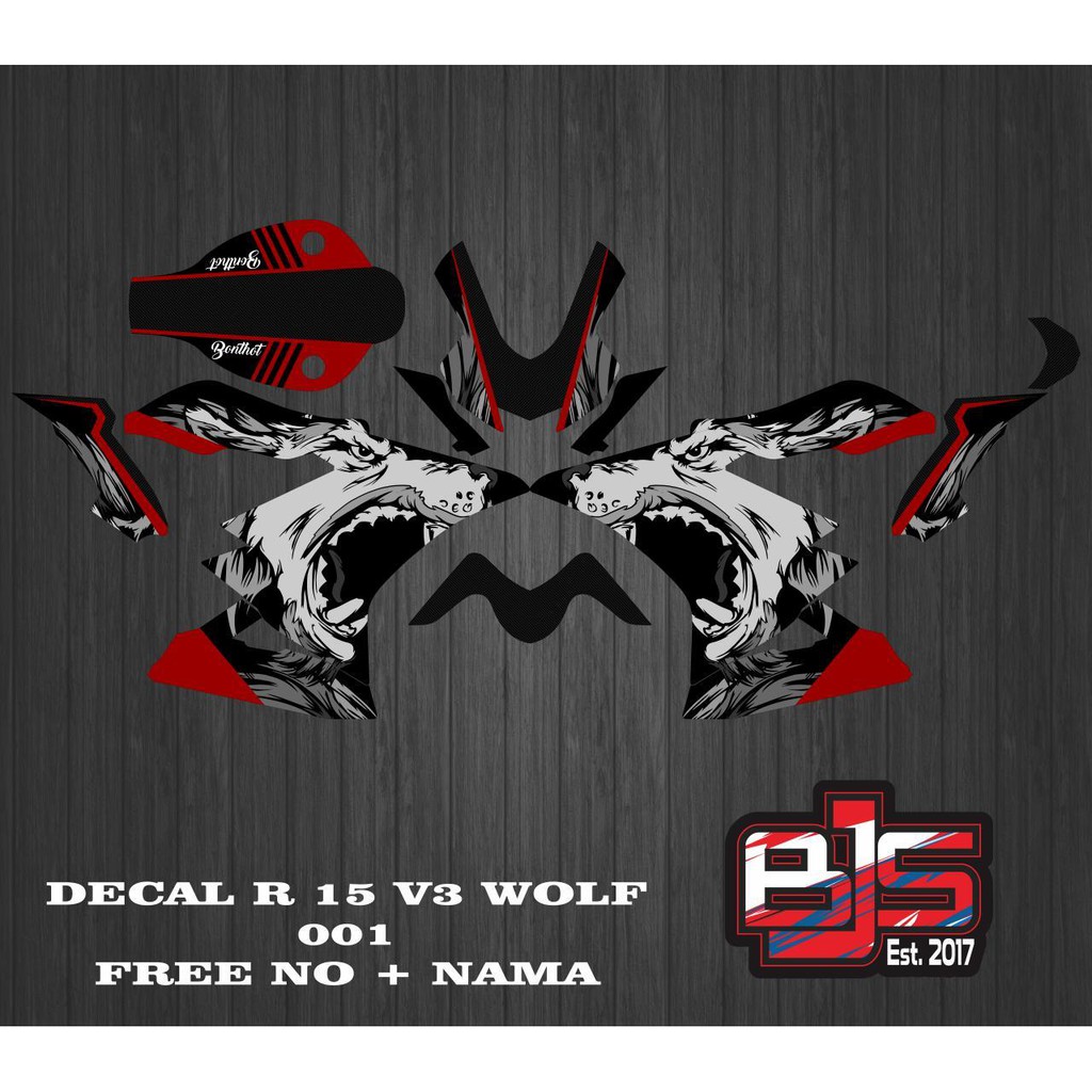 Jual Striping r 15 versi 3 - Stiker Decal R15 V3 wolf | Shopee Indonesia