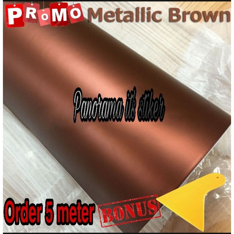 Jual STICKER MOTOR METALIC BROWN/SCOTLITE METALIC SKOTLET DOFF /STICKER ...
