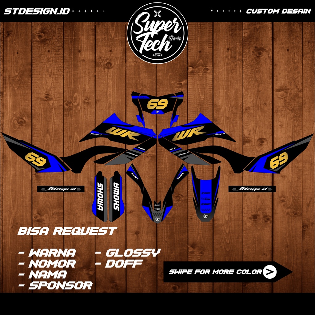Jual Decal WR155 Full Body Variasi Decal WR Supermoto Aksesoris Stiker ...