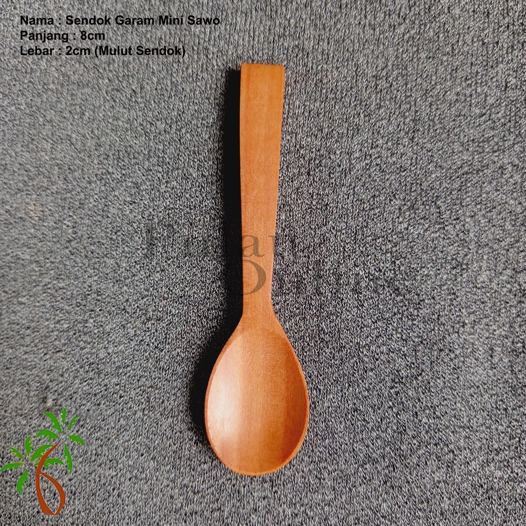 Jual Sendok Kayu Mini 8 cm - Sendok Garam - Sendok Sambal - Sendok Es ...