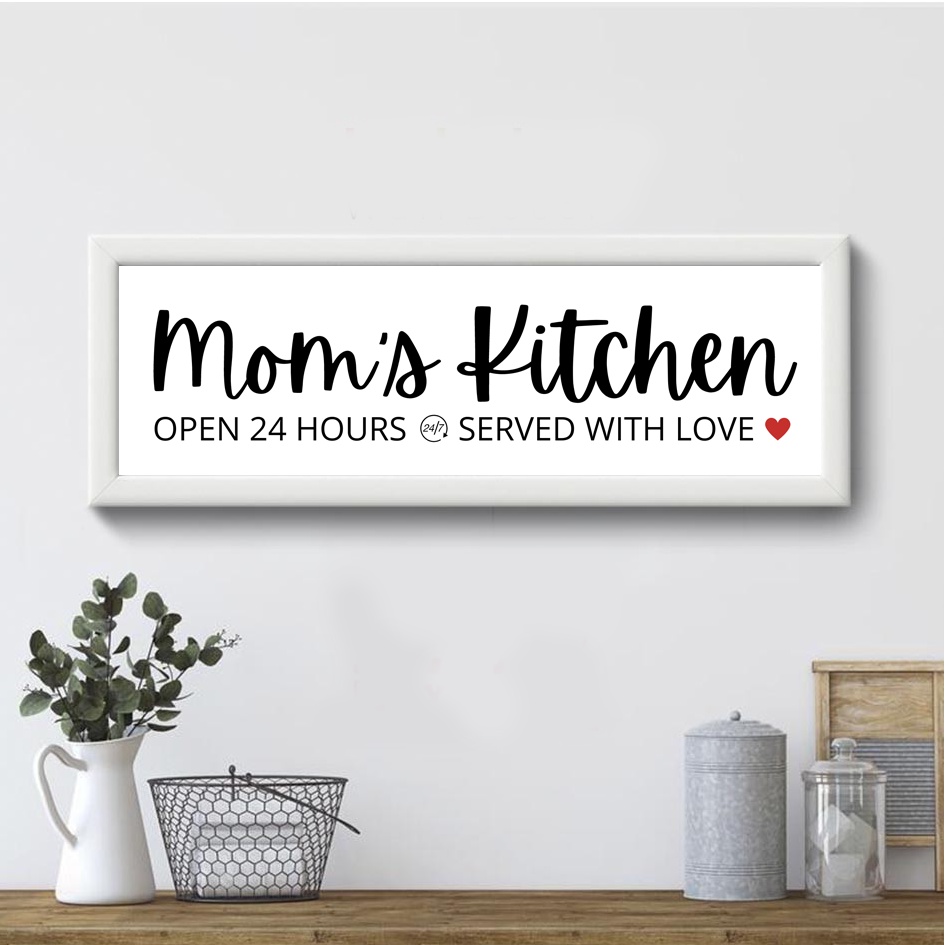 Jual Hiasan Dinding Dekorasi Dapur Mom's Kitchen Sign Poster Ruang ...
