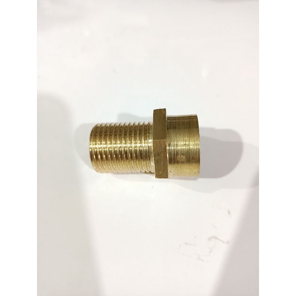 Jual Neple sok sambung kran kuningan drat panjang 1/2" inchi / DL 1/2" x DD 1/2" / Sok drat luar ...