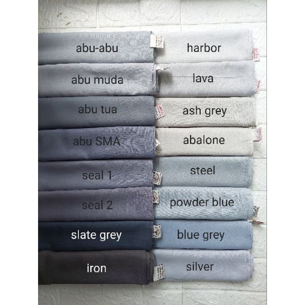Jual Hijab Segiempat Basic Voal Umama Slate Grey/Abu SMA/Anchor/Iron ...