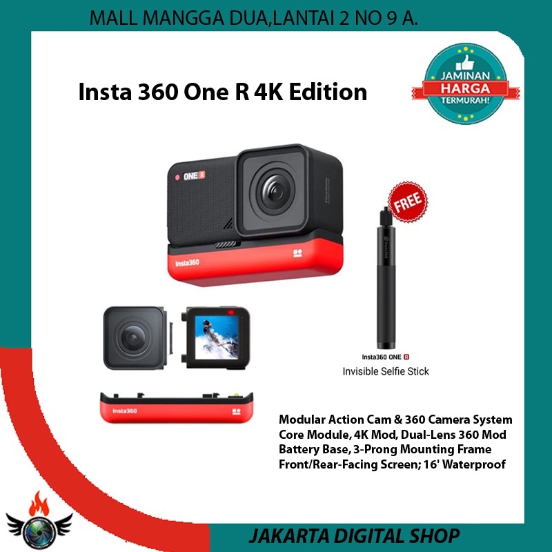 Jual Insta 360 Insta 360 One R 4K Edition Action Camera | Shopee Indonesia