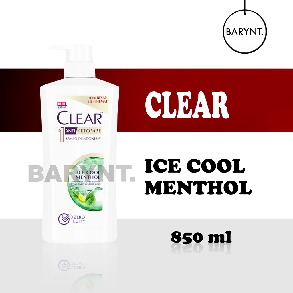 Jual Clear Shampoo Ice Cool Menthol 850 ml - Shampoo Anti Ketombe 850ml ...
